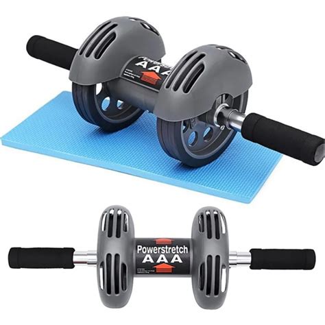 КОЛЕСО ДЛЯ ПРЕССА Power Stretch Roller ФИТНЕС ТРЕНАЖЕР С АВТОМАТИЧЕСКИМ ОТСКОКОМ С ДВУМЯ