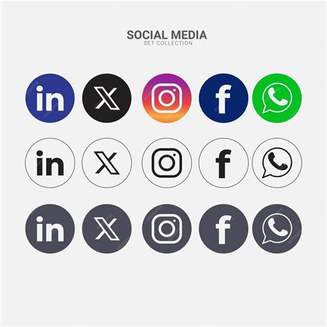 Premium Vector Social Media Logo Collection Social Media Logotype Collection Icons For Social