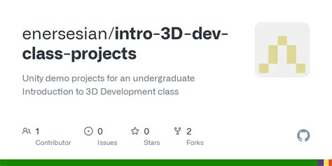 Github Enersesianintro 3d Dev Class Projects Unity Demo Projects For An Undergraduate