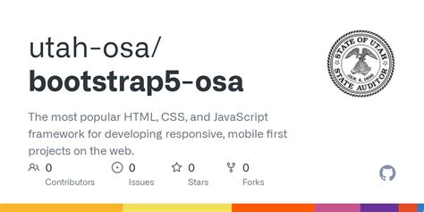 github utah osa bootstrap5 osa the most popular html css and javascript framework for