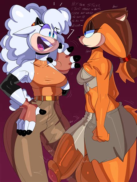 Tayuri Lanolin The Sheep Sticks The Badger Sonic Series Absurdres Highres 1futa Aqua