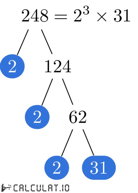 prime factors of 248 calculatio