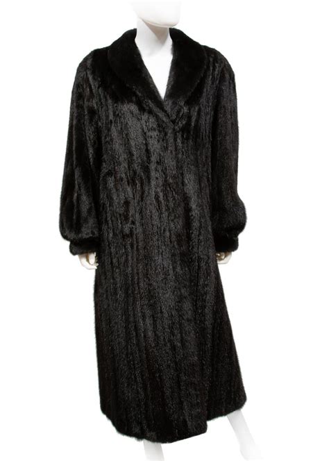 Lot Long Mink Fur Coat