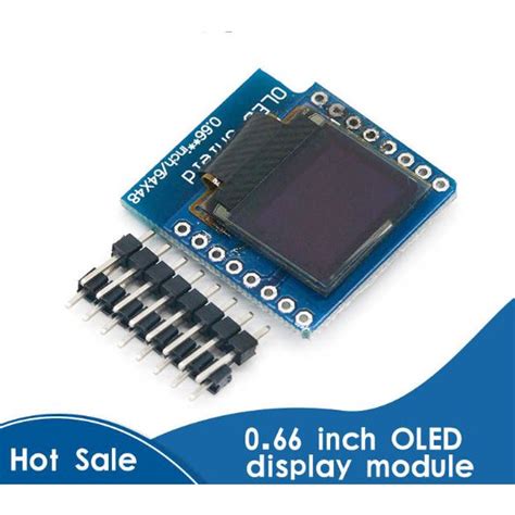 Jual 0 66 Inch OLED LCD Display Shield For Wemos D1 Mini I2C IIC 64x48