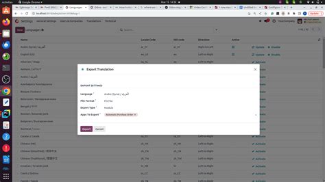 how to define translations in a custom module and add a new language in