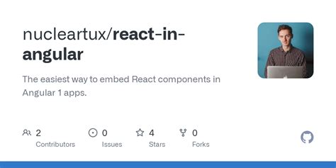 GitHub Nucleartux React In Angular The Easiest Way To Embed React Components In Angular Apps