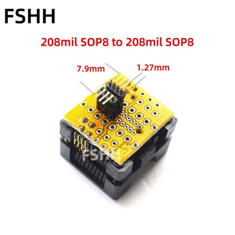Sop To Sop8 Test Socket 150mil 208mil Sop8 To Sop8 Adapter Solder Free Online Test Pitch 1 27mm