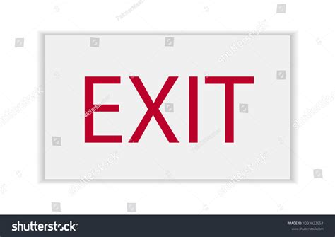 Corporate Office Exit Sign Closeup On Stock Vector Royalty Free