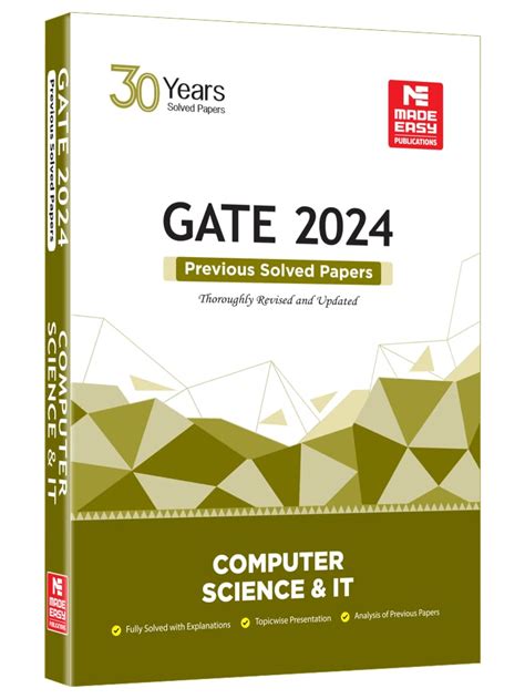 buy gate 2024 computer science and it previous year solved papers book online at low prices in