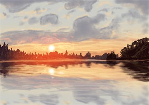Sunset Landscape Rprocreate