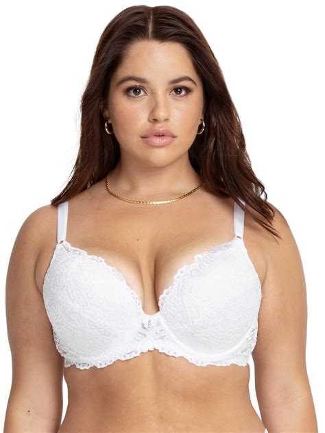 Smart And Sexy Womens Maximum Cleavage Underwire Push Up Bra White 40c