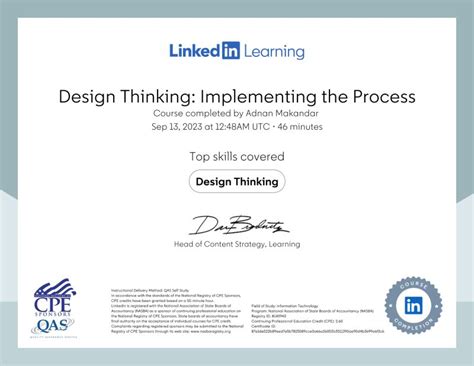 adnan makandar on linkedin certificate of completion