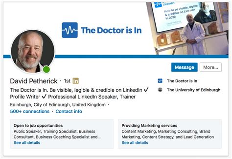 30 Linkedin Tips 6 30 Use A Custom Header Image The Doctor Is In