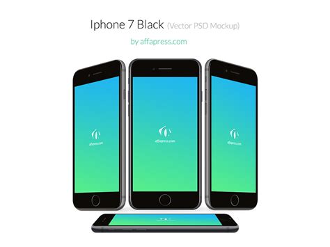 Free Download Iphone 7 Black Psd Mockup Affapress