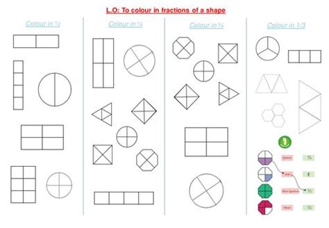 Shading Fractions Of A Shape Teaching Resources Shading Fractions