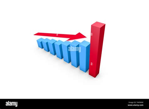 3d Rendering Front View Of Business Statistic Increasing Graph Chart