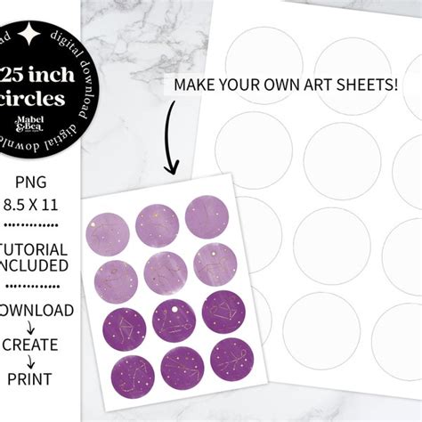 2 25 Button Template Etsy