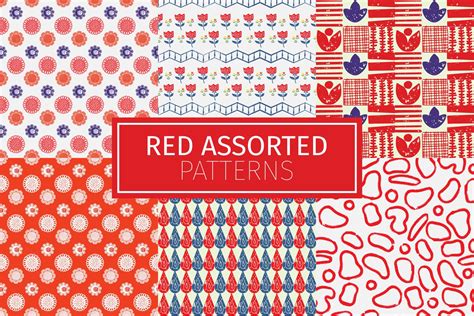 Red Assorted Patterns 651032 Vector Art At Vecteezy