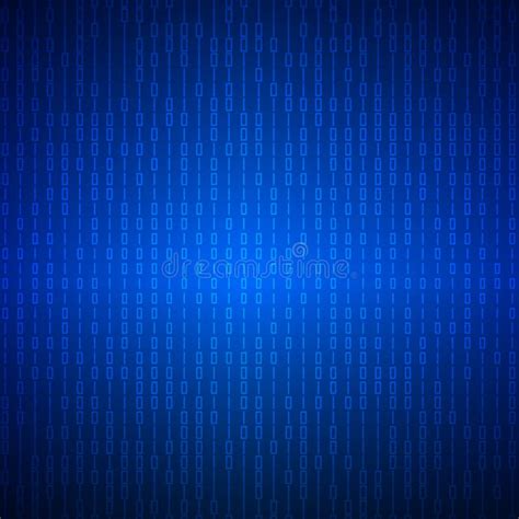 Abstract Stream Of Binary Matrix Code On Blue Screen Binary Computer