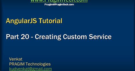 Sql Server Net And C Video Tutorial Create Custom Service In Angularjs