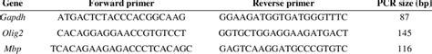 Sequence Of The Primers Used In This Study Download Scientific Diagram