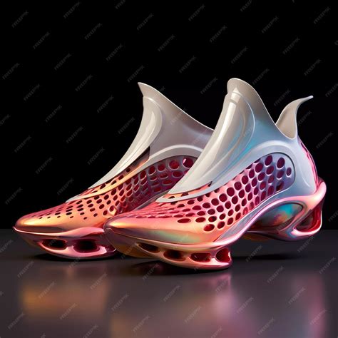 Premium Ai Image Futuristic Shoe Neon Luxury Shoe Artistry