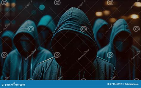 Dangerous Group Of Hackers Internet Cyber Crime System Breaking And Malware Concept By