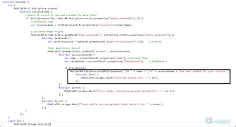 Open Sms Application With Predefined Details From Resco Mobile App