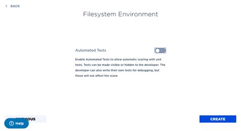create a filesystem question and configure automatic scoring codesignal