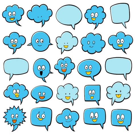 Premium Vector A Collection Of Different Comic Style Speech Bubbles