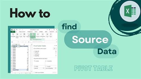 How To Find Pivot Table Data Source