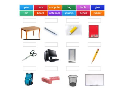 Match Classroom Objects Match Up