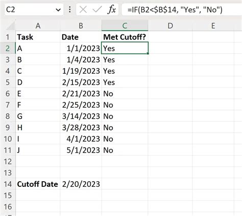 Excel： 如果该日期早于另一个日期”的公式 Statorials