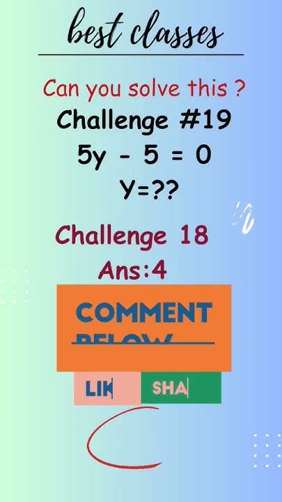 challenge 19 basicmaths basic maths ssc mp bodmas can you solve