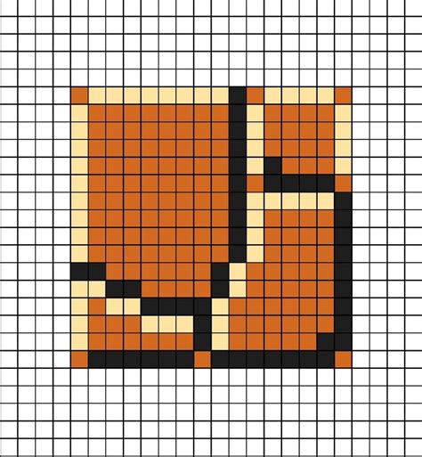 Super Mario Block Orange Pixel Art Easy Pixel Art Pixel Art Mario Crafts