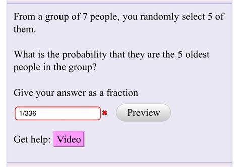 Solved From A Group Of 7 People You Randomly Select 5 Of