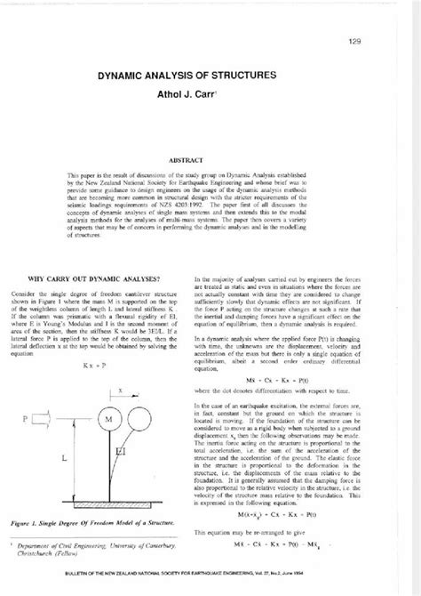 pdf dynamic analysis of structures paper pdf dokumen tips