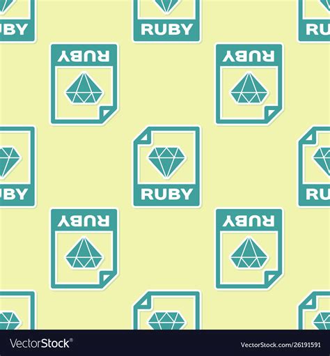 green ruby file document icon download ruby vector image