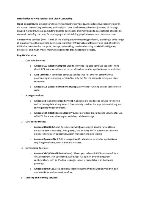 awsintroduction aws introduction introduction to aws services and