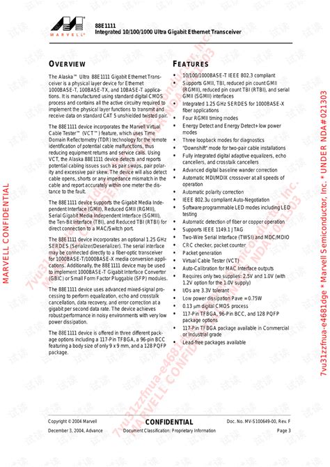 完整版88e1111网络芯片数据手册 88e1111 88e1111pdf资源 csdn下载