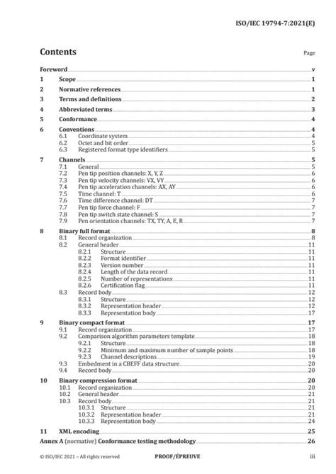 ISO IEC 19794 7 2021 Information Technology Biometric Data Interchange Formats Part 7