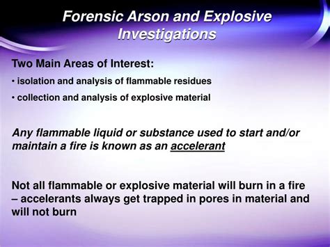 Ppt Forensic Arson And Explosive Investigations Powerpoint Presentation Id 1136137