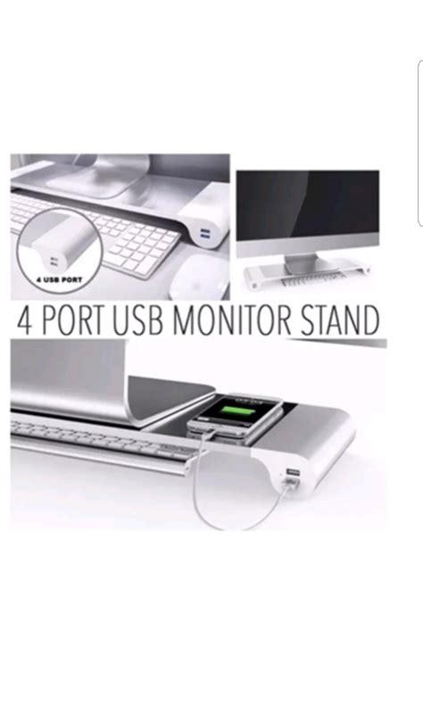 Usb Port Monitor Laptop Stand Computers Tech Parts Accessories Cables Adaptors On Carousell