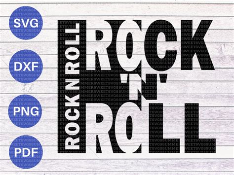 Rock And Roll Svg Rock And Roll Svg Rock N Roll Svg Music Etsy