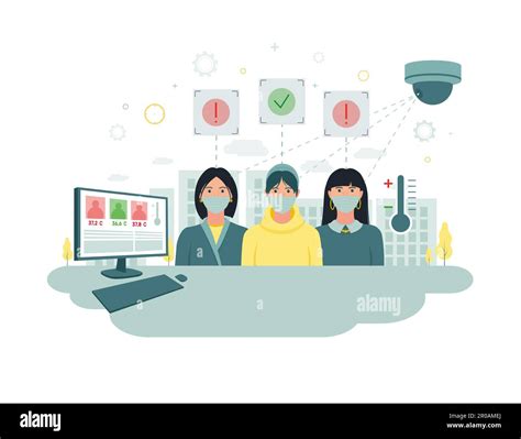 Video Surveillance Cctv Thermal Camera The Camera Measures The Temperature Of People And