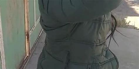 Cute In Green Puffy Jacket Tnaflix Com