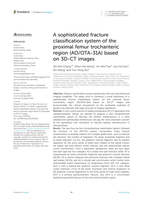 Pdf A Sophisticated Fracture Classification System Of The Proximal