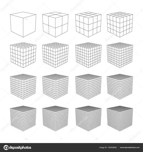 Wireframe Mesh Cube Stock Vector Image By Newb