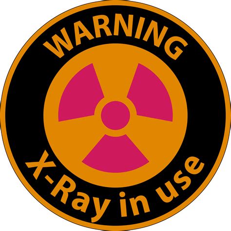 Signo De Advertencia De Rayos X En Uso Sobre Fondo Blanco 10409254