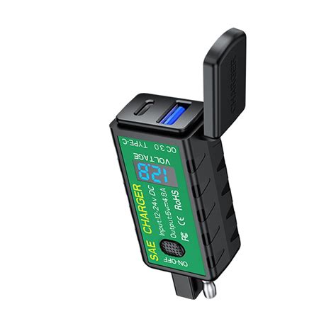 Dual Usb Motorfiets Lader 12V Sae Naar Usb Waterdi Grandado